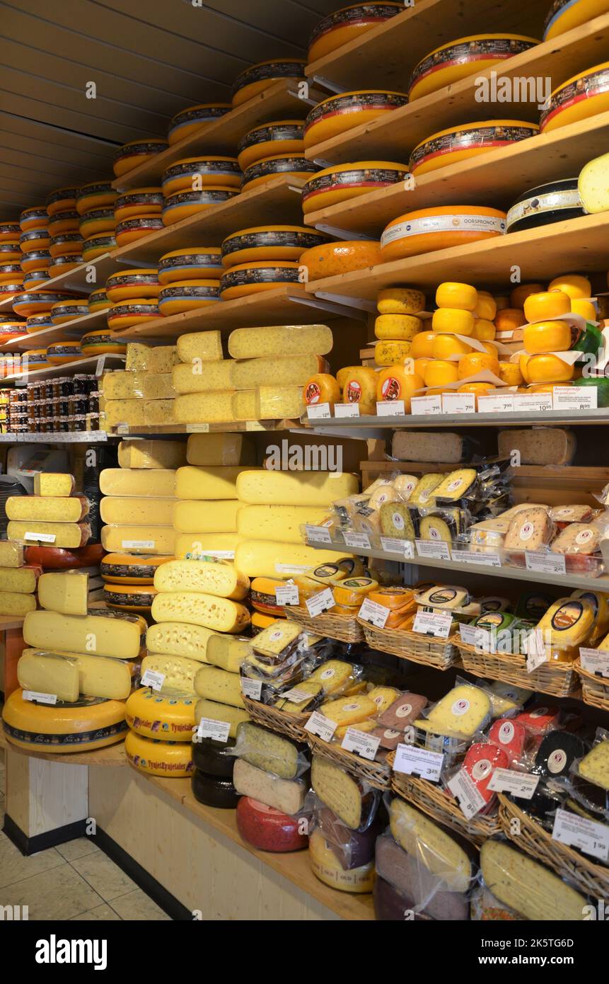 Delft, Netherlands - April 11, 2022: interior of cheese shop in Delft ...