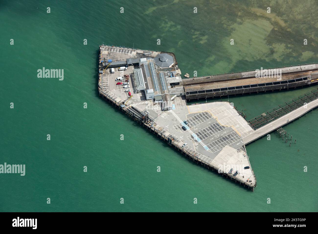 Ryde Pier Head railway station and ferry terminal, Isle of Wight, 2020 ...