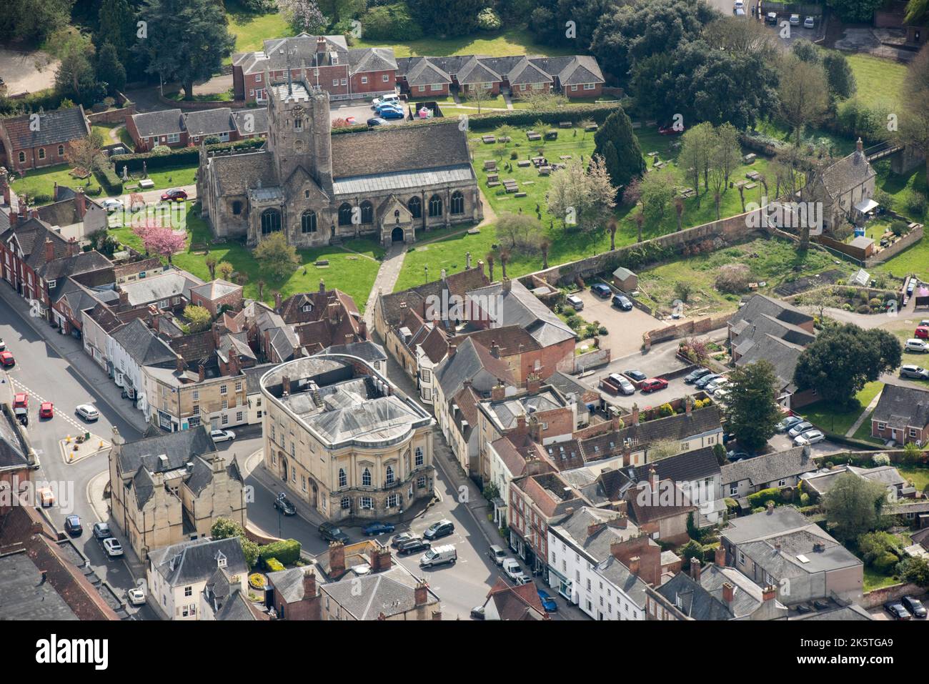 Devizes Town Hall and St John the Baptists Church, Devizes, Wiltshire ...