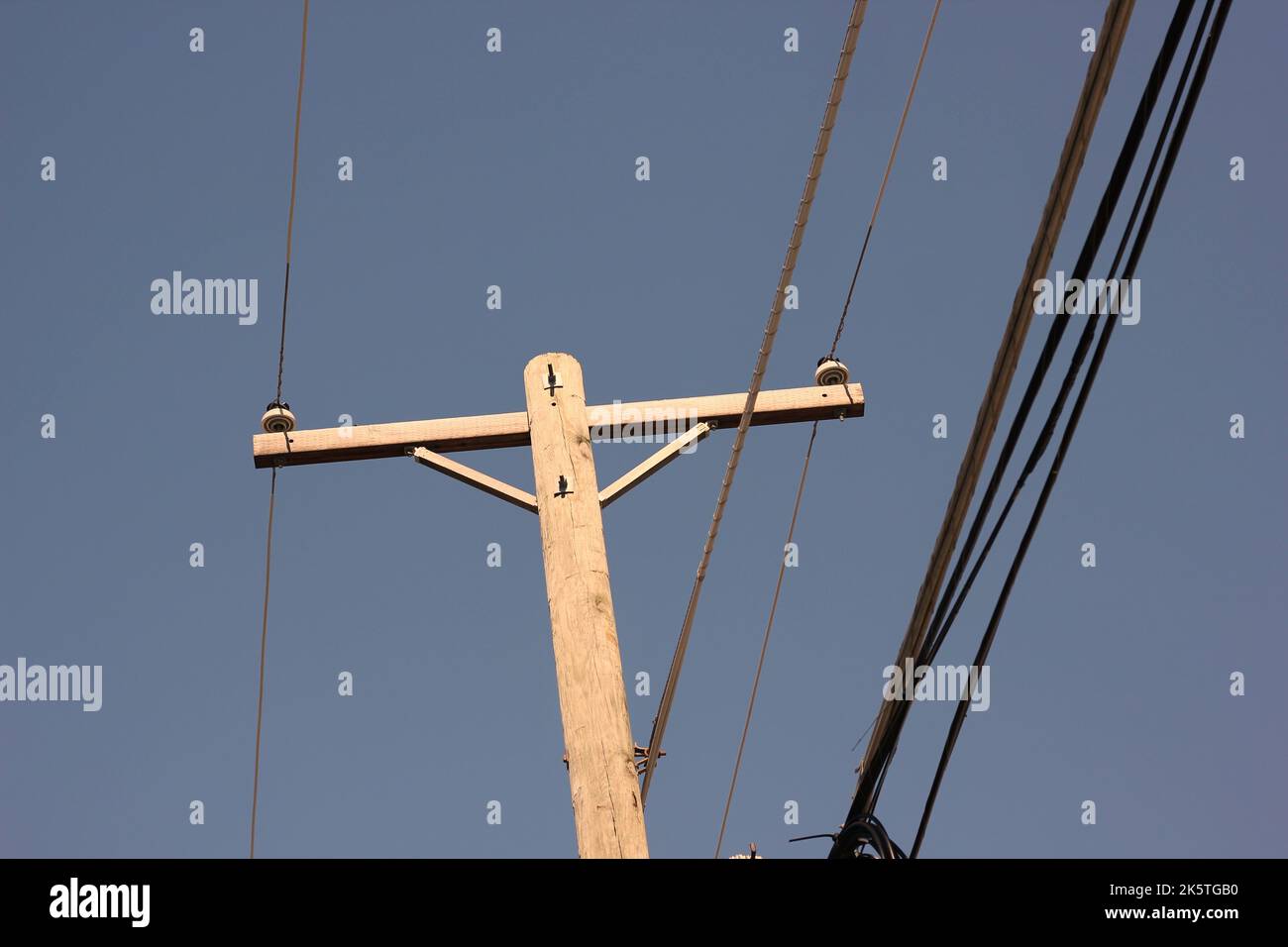 Typical industrial power lines crossing the countryside Stock Photo - Alamy