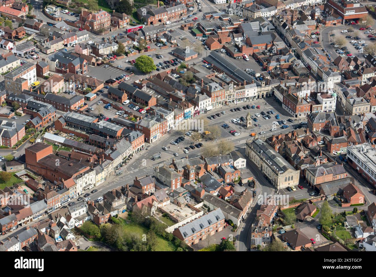 The market place and town centre, Devizes, Wiltshire, 2017 Stock Photo ...