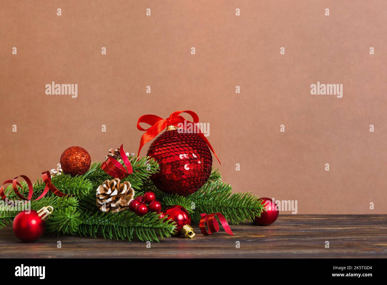 New Year Christmas tree toy, branches of a christmas tree, New Year ...