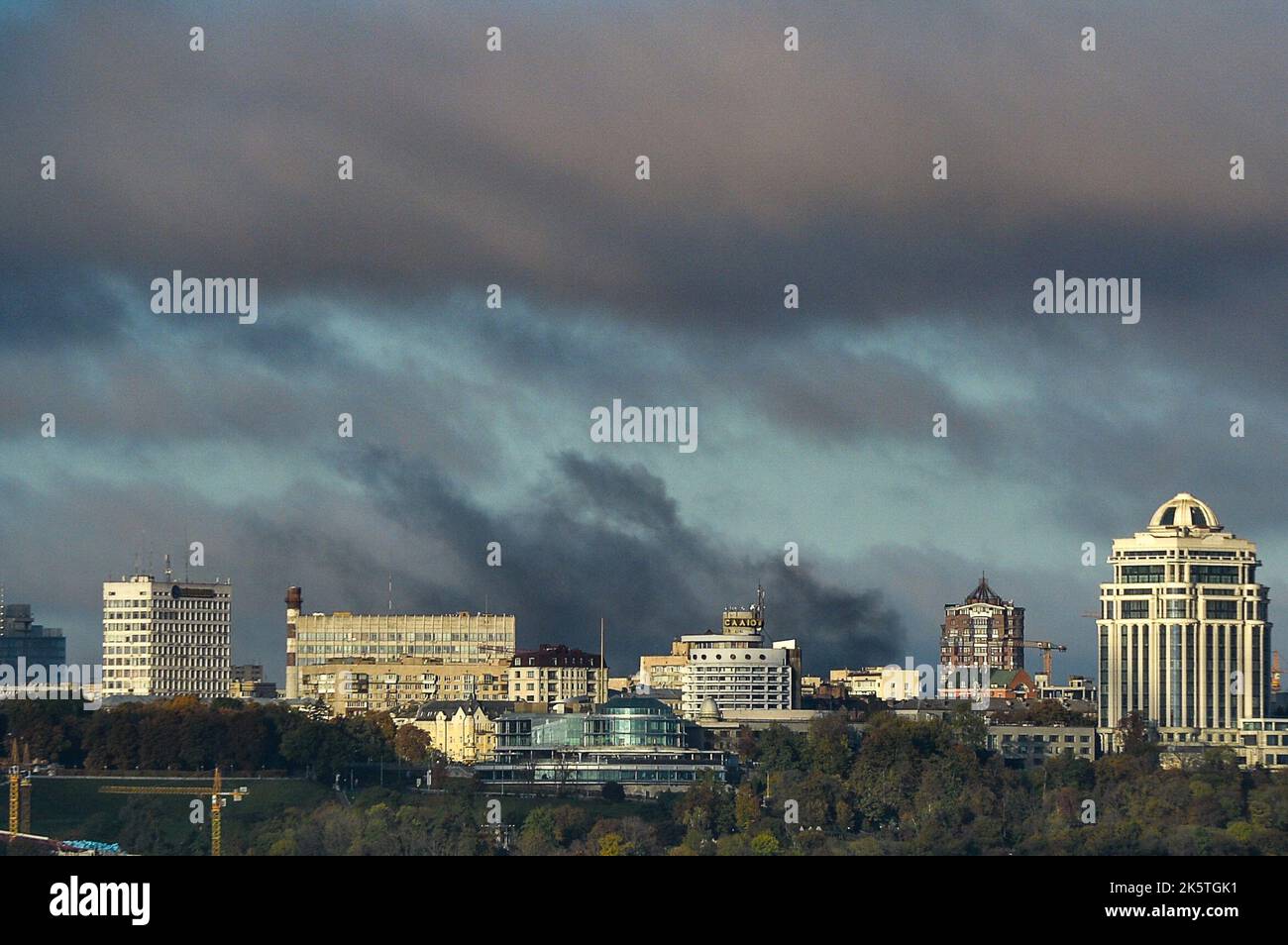 Kyiv, Ukraine. 10th Oct, 2022. KYIV, UKRAINE - OCTOBER 10, 2022 - Black ...