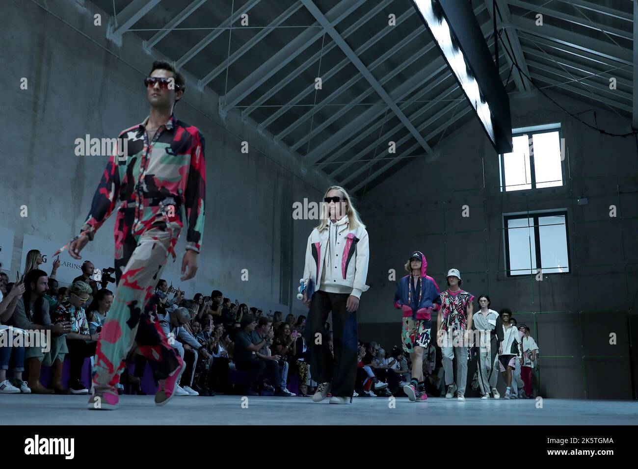 Lisbon, Portugal. 9th Oct, 2022. Models present creations from the ...