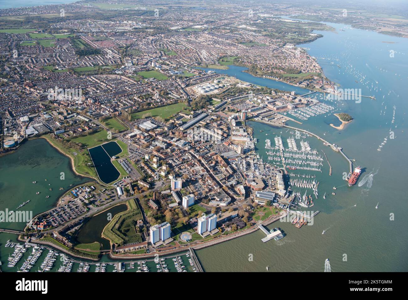 Gosport High Street Heritage Action Zone and town centre, Gosport, Hampshire, 2020 Stock Photo ...