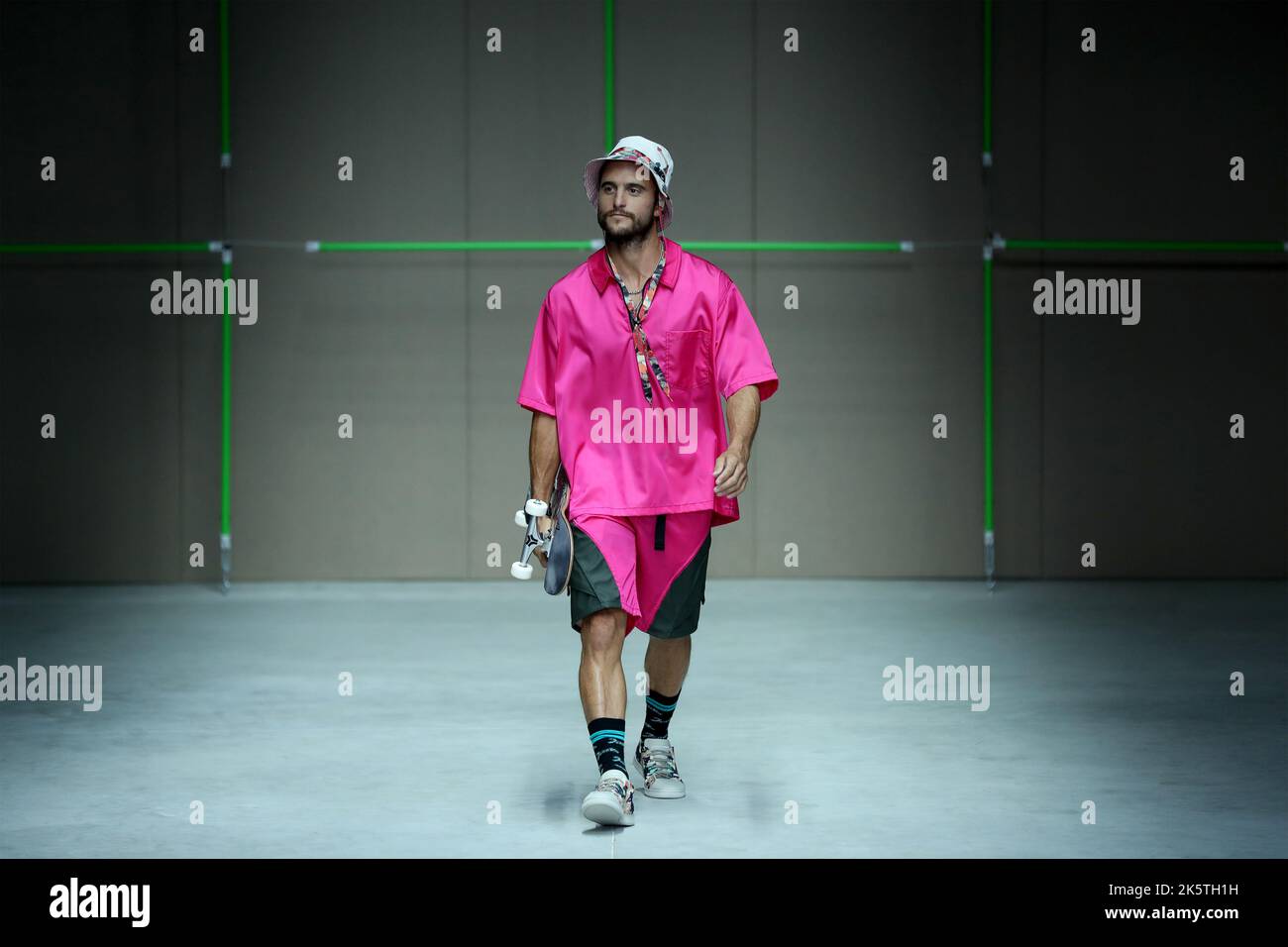 Lisbon, Portugal. 9th Oct, 2022. A model presents a creation from the ...