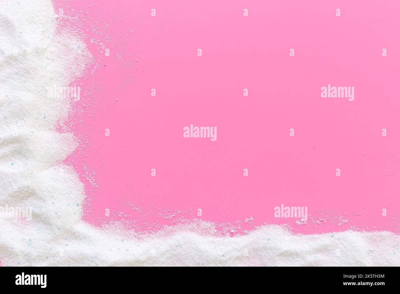 White washing powder background. Laundry day mockup Stock Photo - Alamy