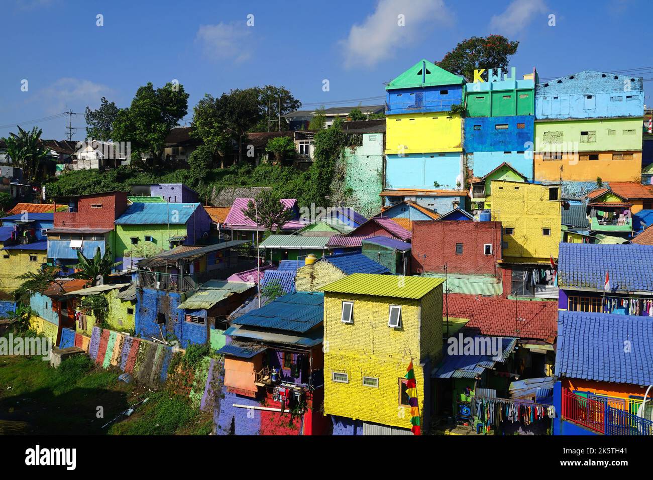 Kampung Tridi, Rainbow Village in Malang, East Java, Indonesia Stock ...