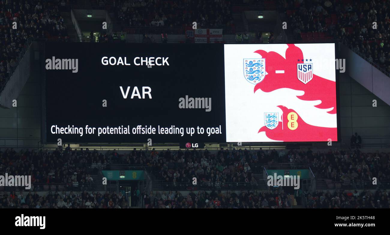 LONDON ENGLAND - OCTOBER 07: VAR check during Women's International ...