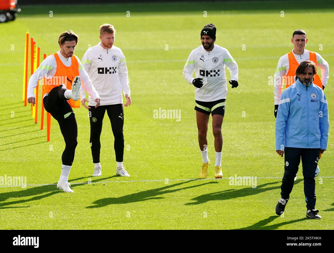 Manchester City's Jack Grealish, Kevin De Bruyne, Riyad Mahrez and Phil ...