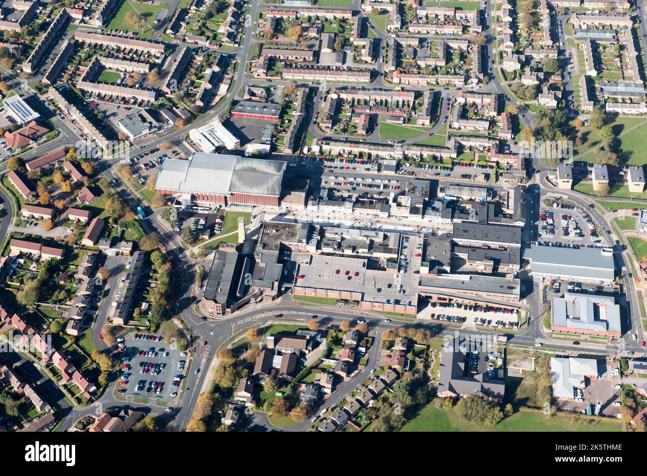 The town centre, shopping centre and New Town, Newton Aycliffe, County ...