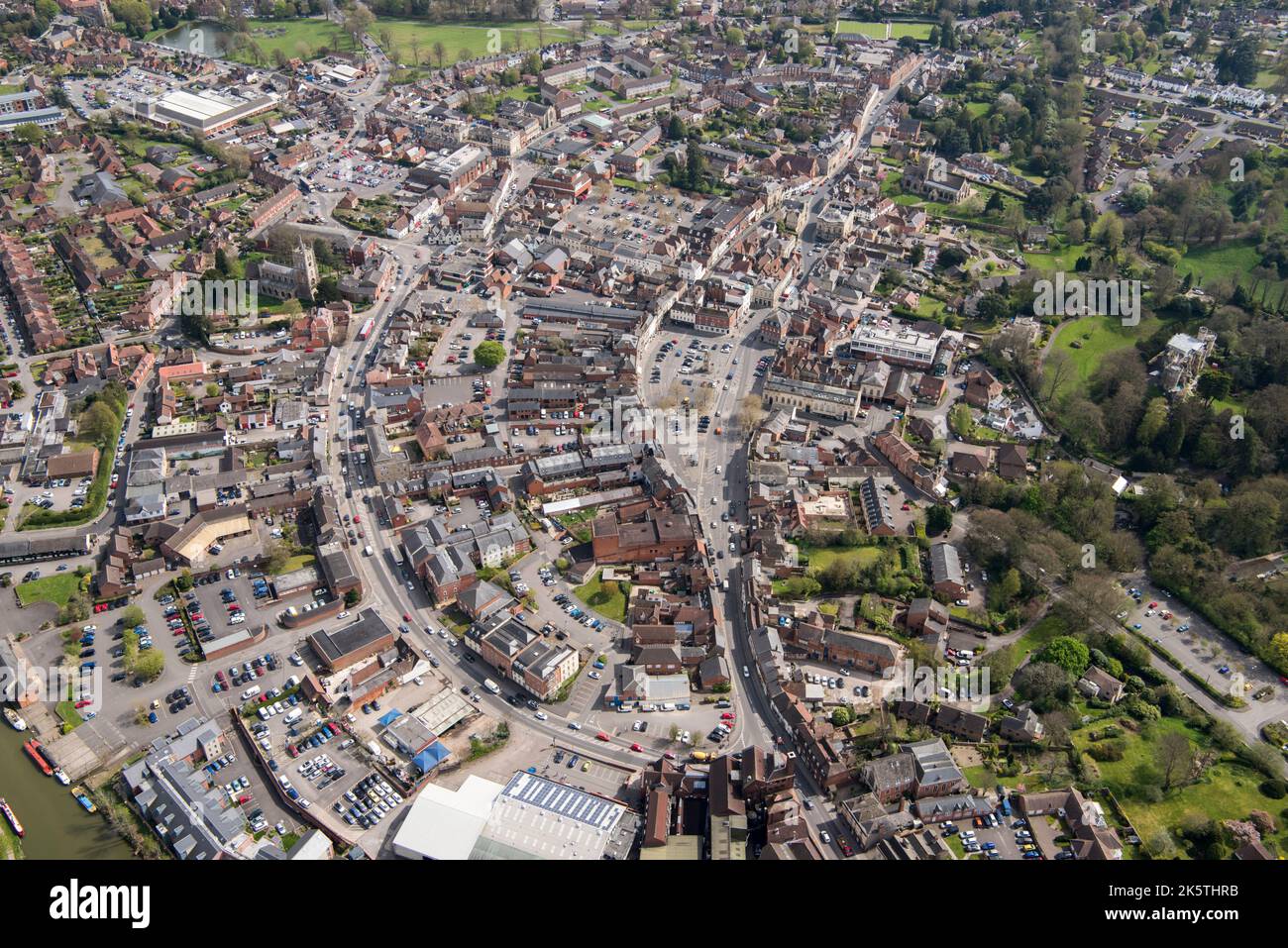 The town, market place and castle, Devizes, Wiltshire, 2017 Stock Photo ...