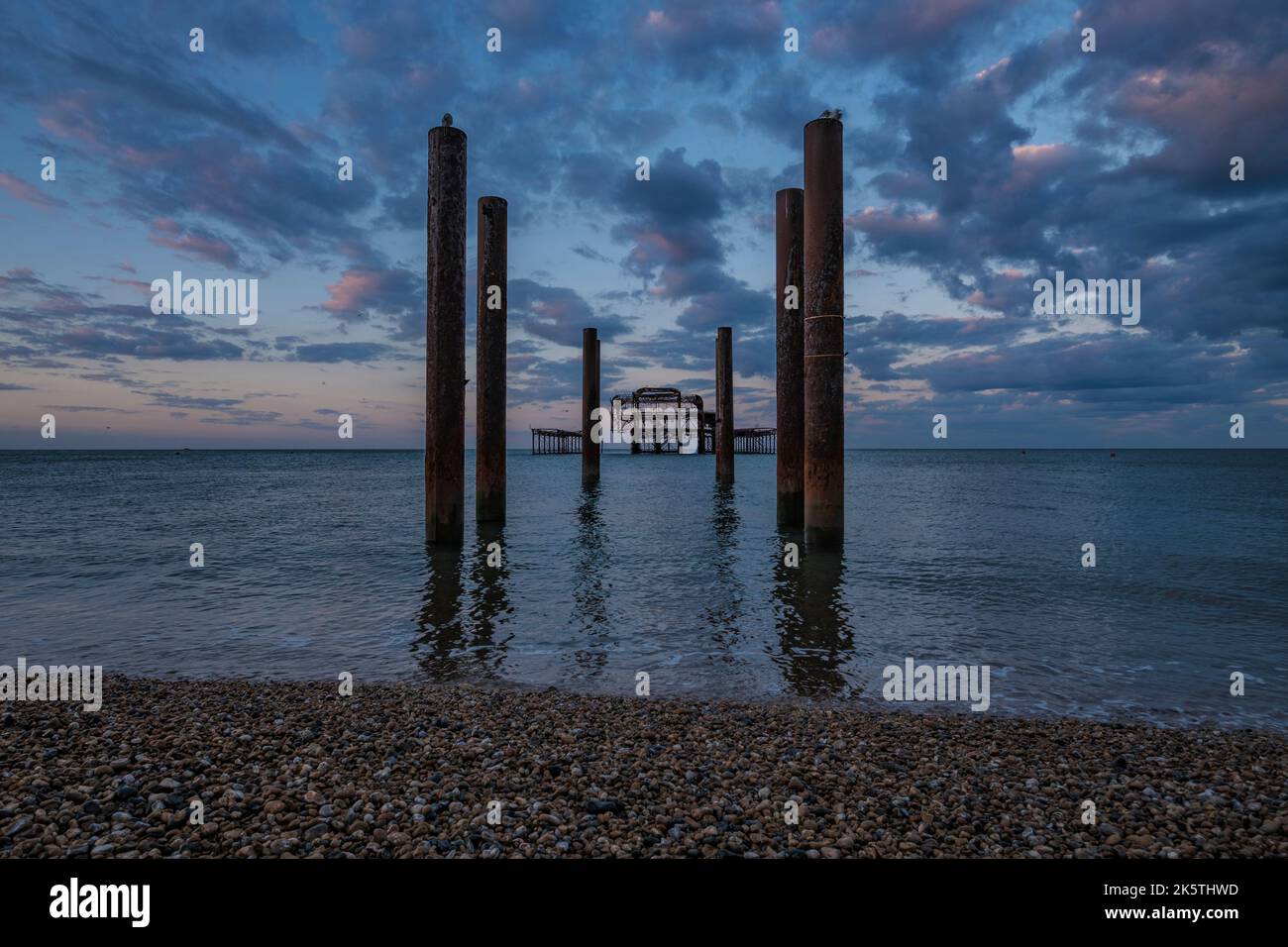 Stunning dawn shot of West Pier Brighton Stock Photo - Alamy