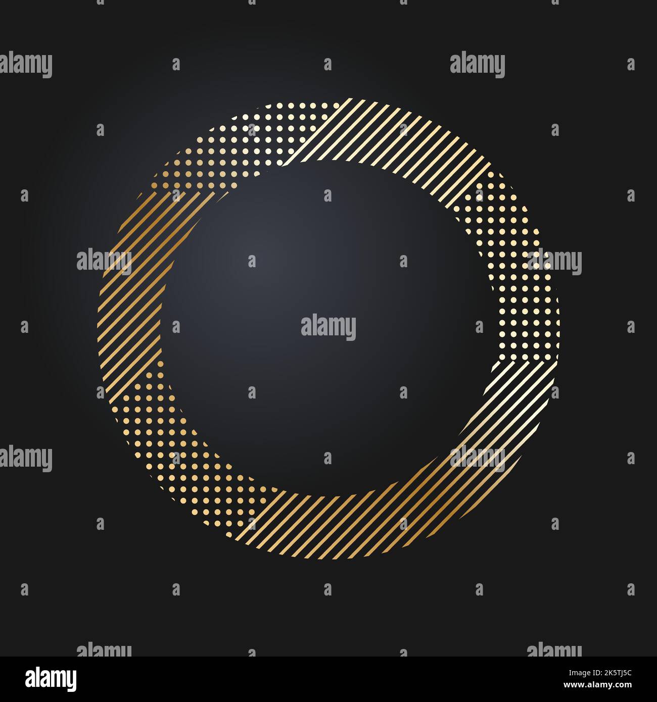 Beautiful round golden frame. Festive design. Gold border. Round frames vector Stock Vector ...