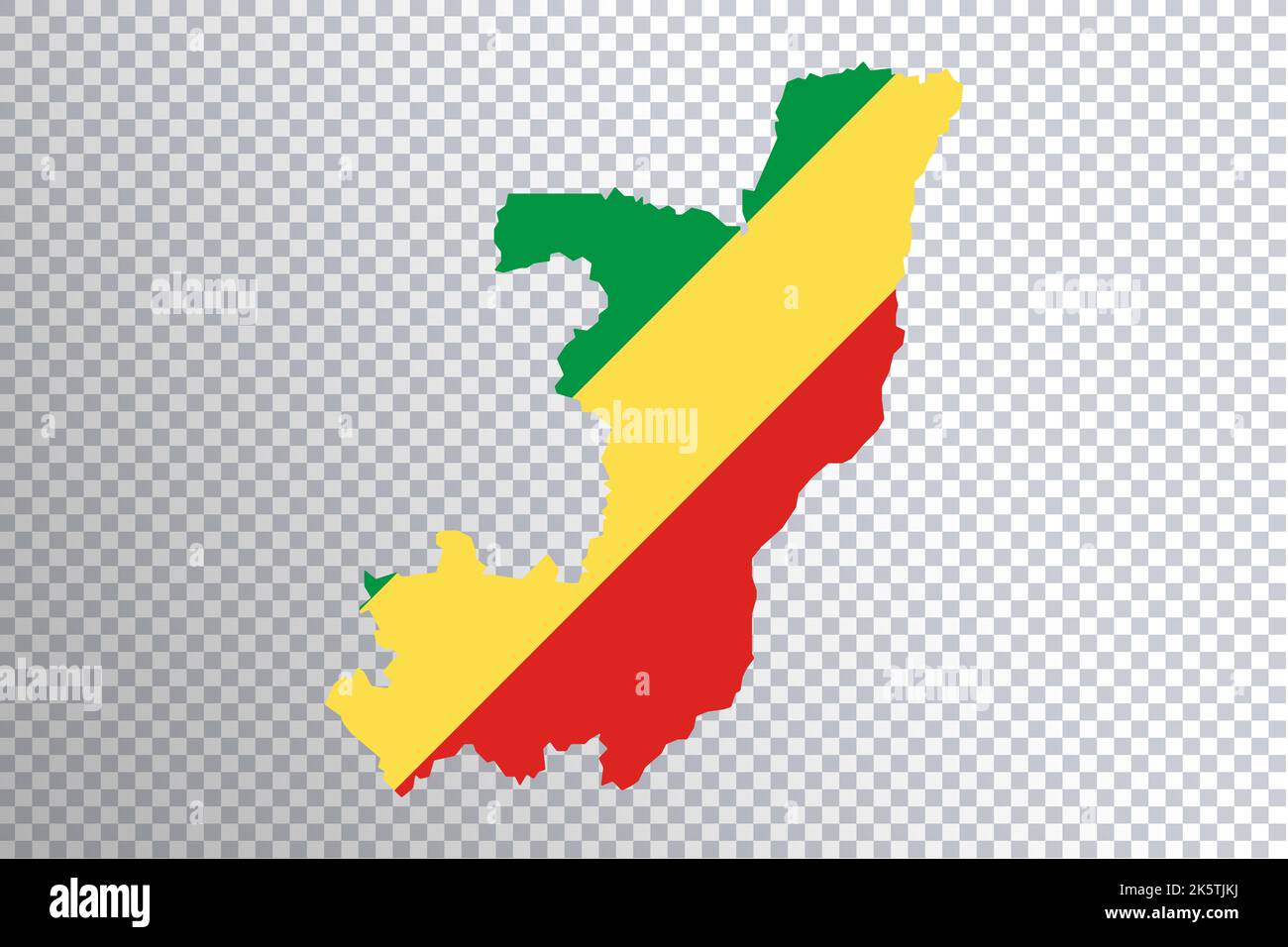 Congo flag on map, transparent background, Clipping path Stock Photo ...