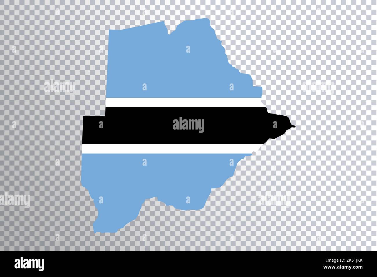 Botswana flag on map, transparent background, Clipping path Stock Photo ...