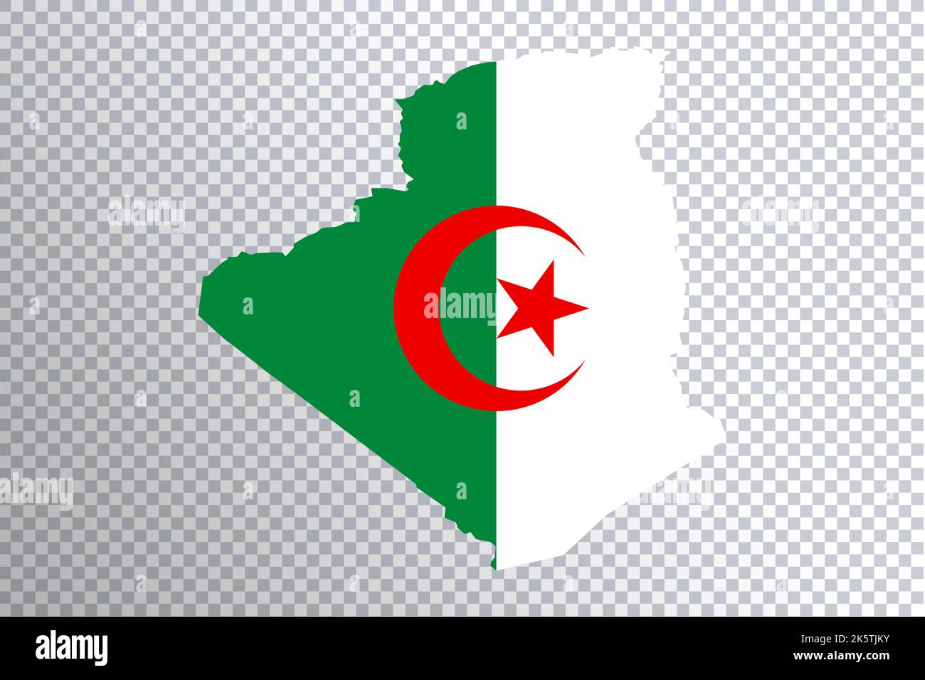 Algeria flag on map, transparent background, Clipping path Stock Photo ...