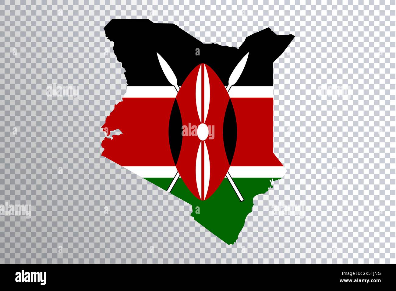 Kenya flag on map, transparent background, Clipping path Stock Photo ...