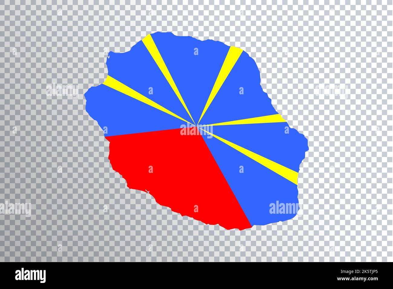 Reunion flag on map, transparent background, Clipping path Stock Photo ...