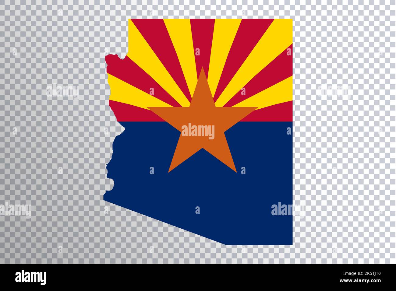 Arizona administrative map flag hi-res stock photography and images - Alamy