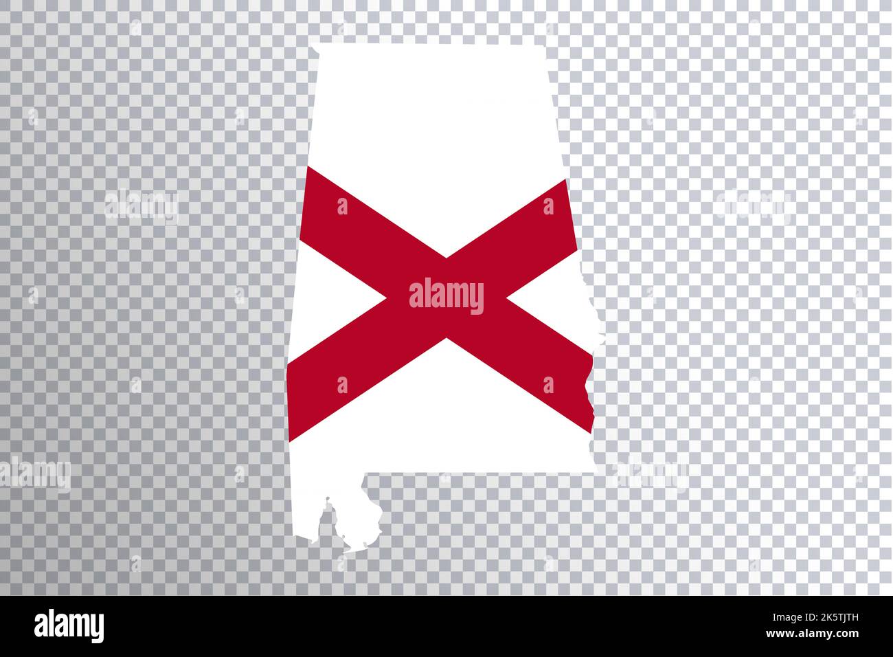 Alabama flag on map, transparent background, Clipping path Stock Photo ...