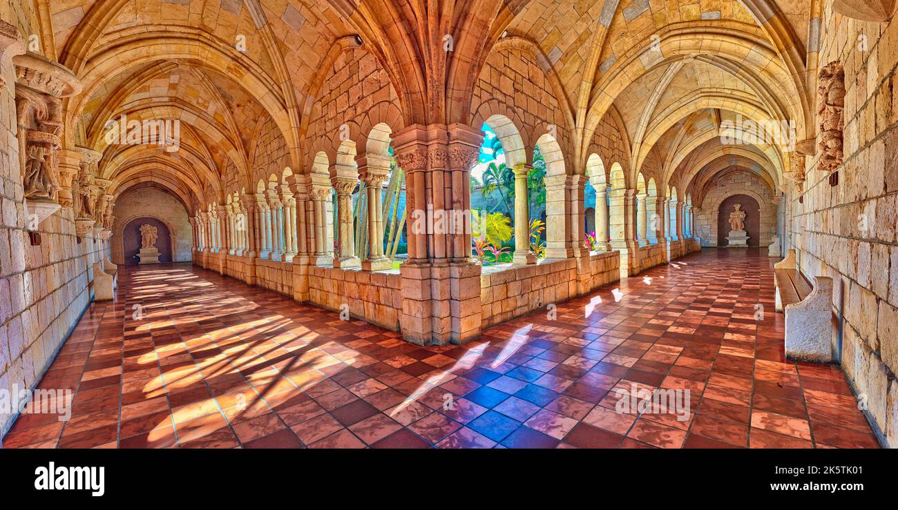 A scenic view of the balconies with archs of the Royal Abbey of Santa ...