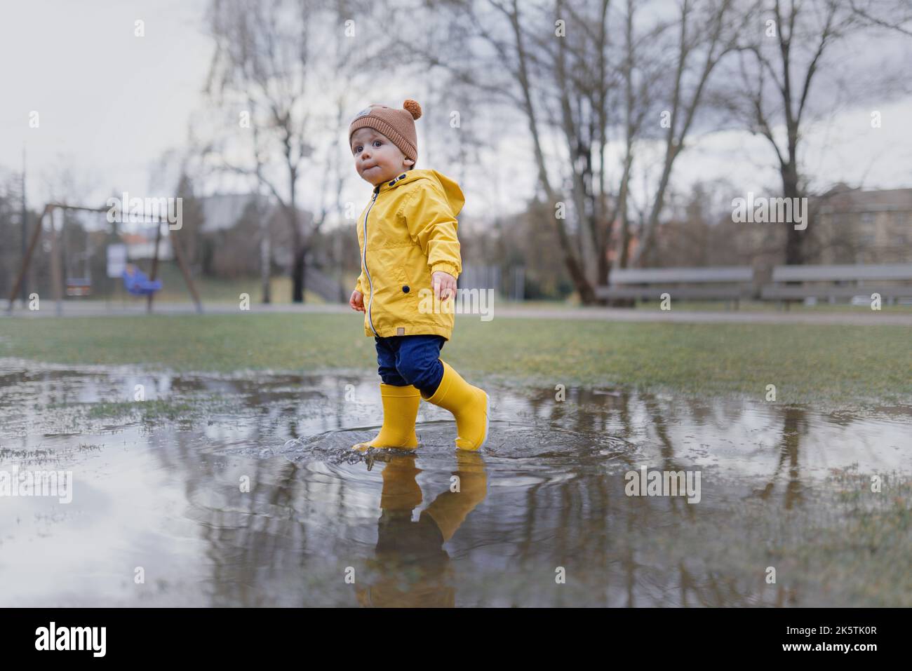 Puddle jumping playground hi-res stock photography and images - Alamy