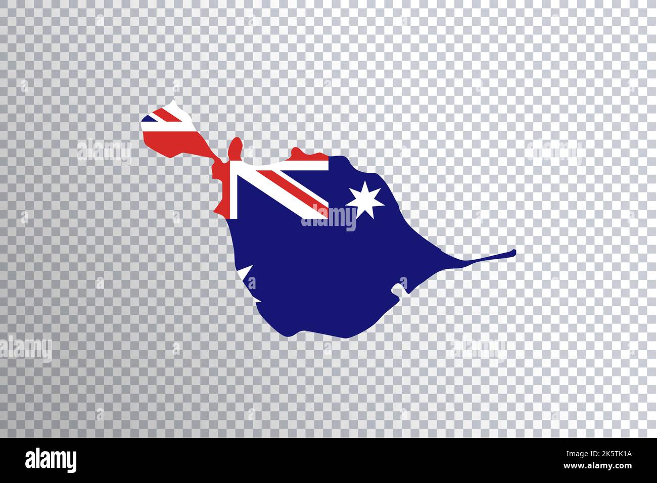 Heard Island and McDonald Islands flag on map, transparent background ...