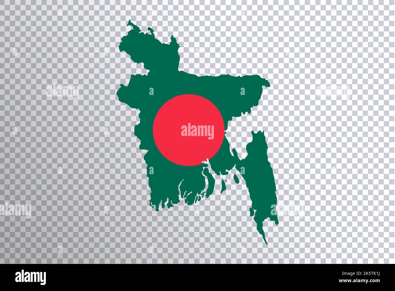 Bangladesh flag on map, transparent background, Clipping path Stock ...