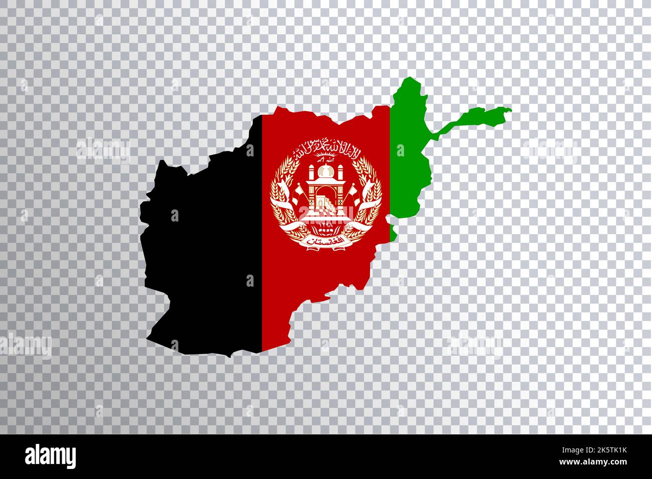 Afghanistan flag on map, transparent background, Clipping path Stock ...
