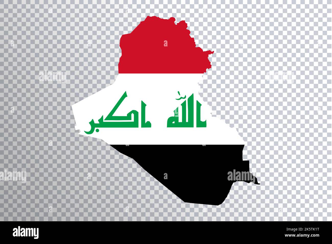 Iraq flag on map, transparent background, Clipping path Stock Photo - Alamy