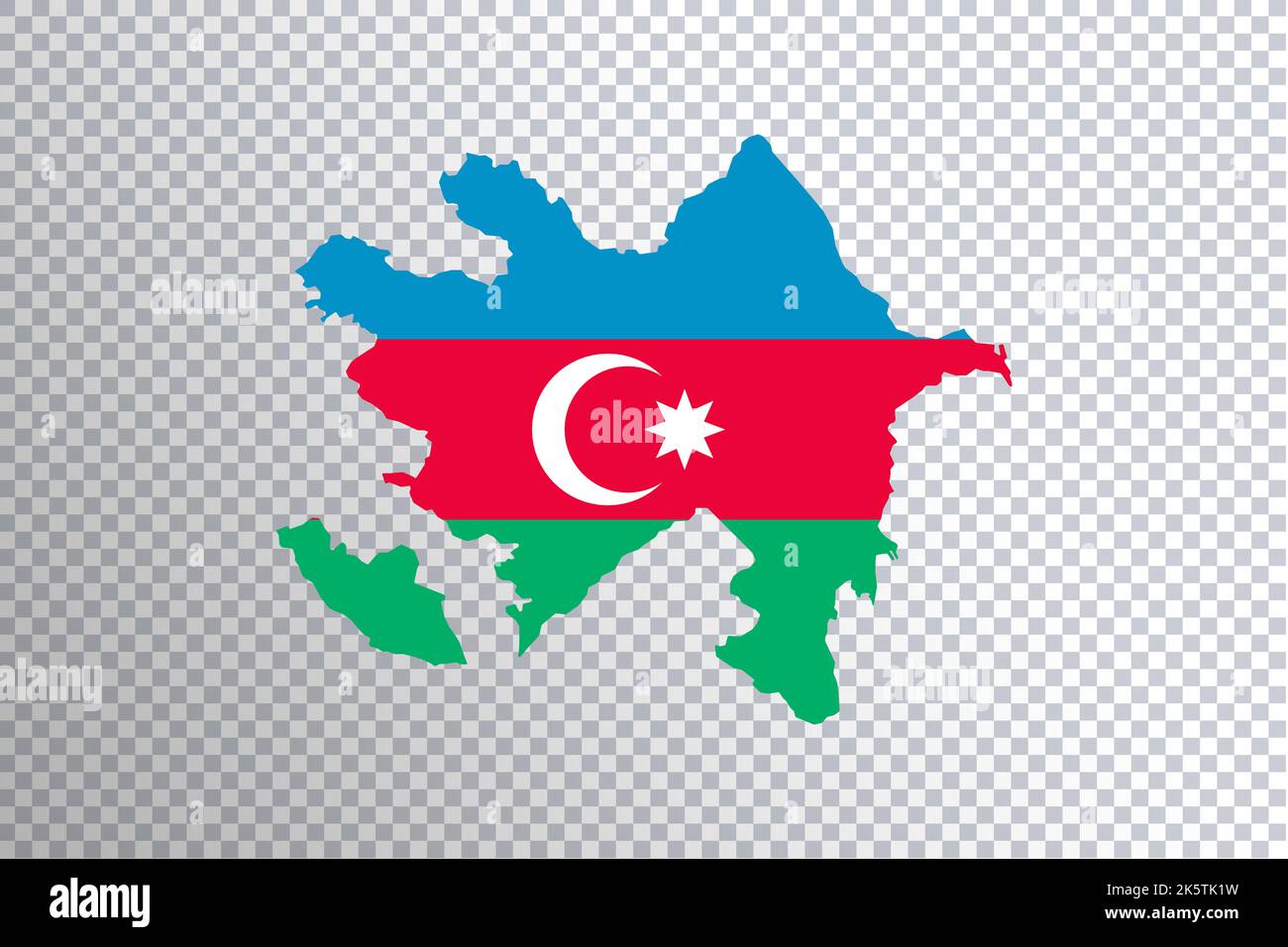 Azerbaijan flag on map, transparent background, Clipping path Stock ...