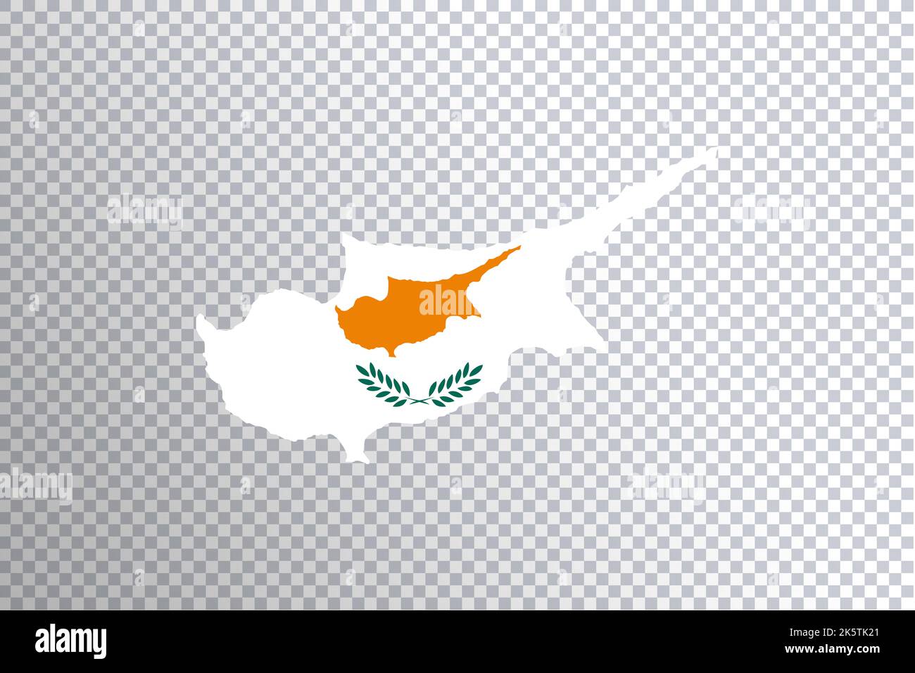 Cyprus flag on map, transparent background, Clipping path Stock Photo ...