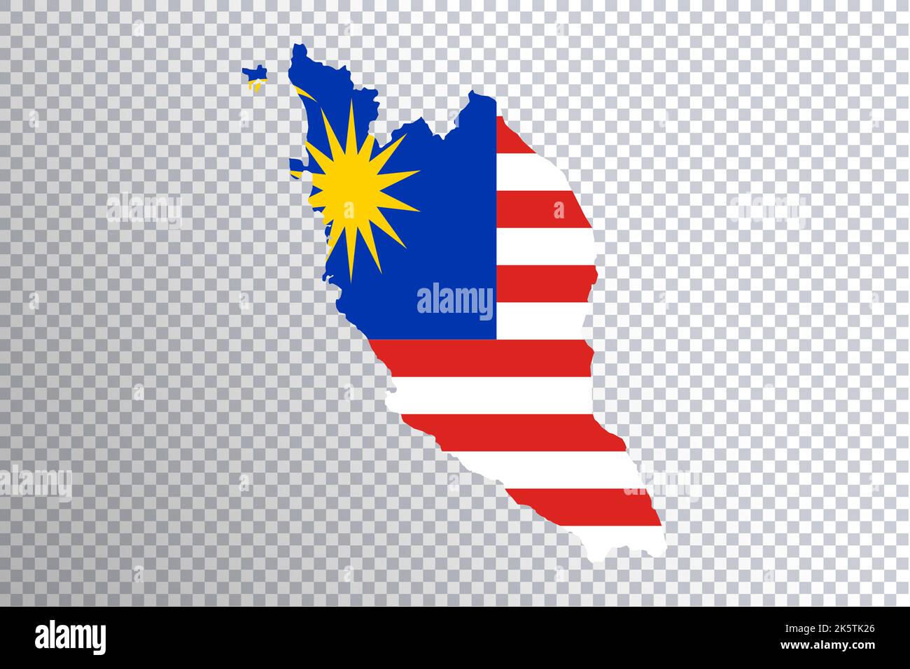 Malaysia flag on map, transparent background, Clipping path Stock Photo ...