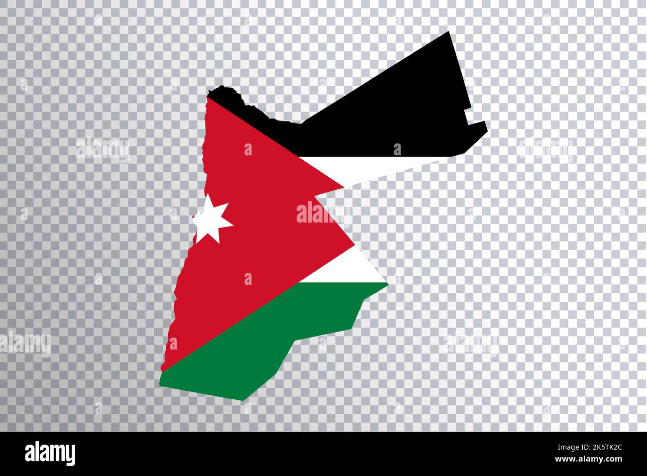 Jordan flag on map, transparent background, Clipping path Stock Photo ...