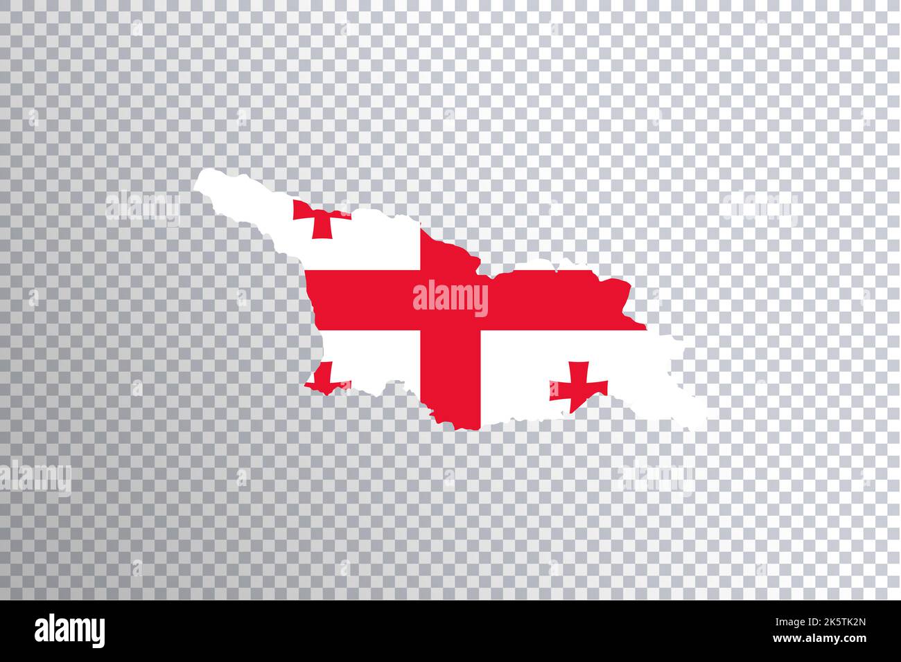 Georgia flag on map, transparent background, Clipping path Stock Photo ...