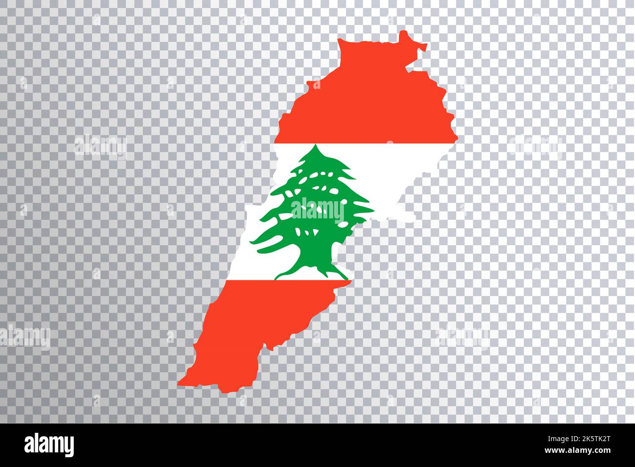 Lebanon flag on map, transparent background, Clipping path Stock Photo ...