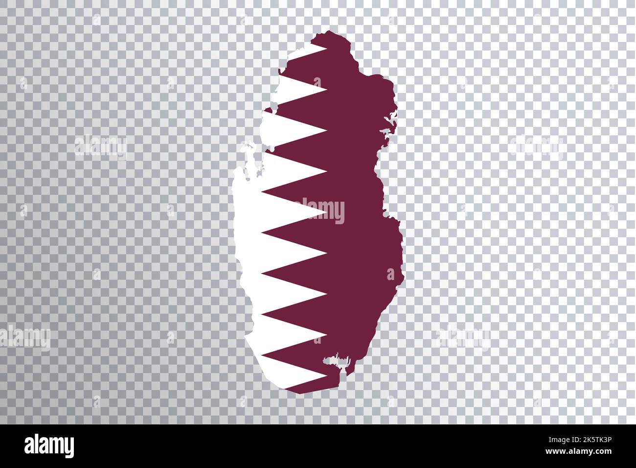 Qatar flag on map, transparent background, Clipping path Stock Photo ...