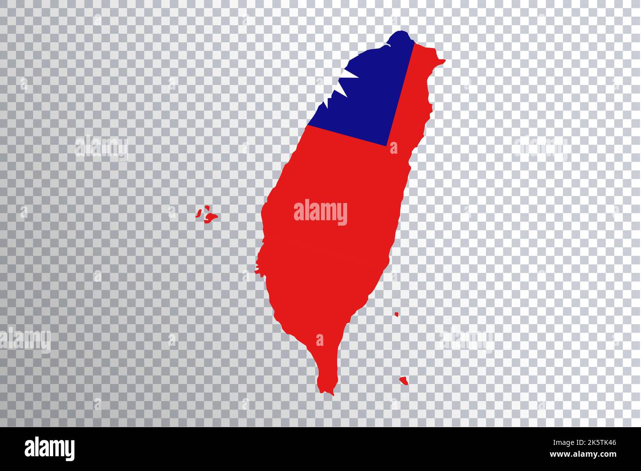 Taiwan flag on map, transparent background, Clipping path Stock Photo ...