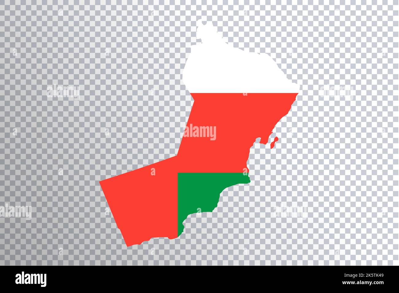 Oman flag on map, transparent background, Clipping path Stock Photo - Alamy