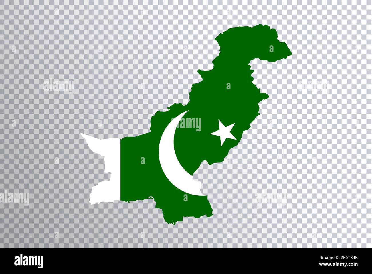 Pakistan flag on map, transparent background, Clipping path Stock Photo ...