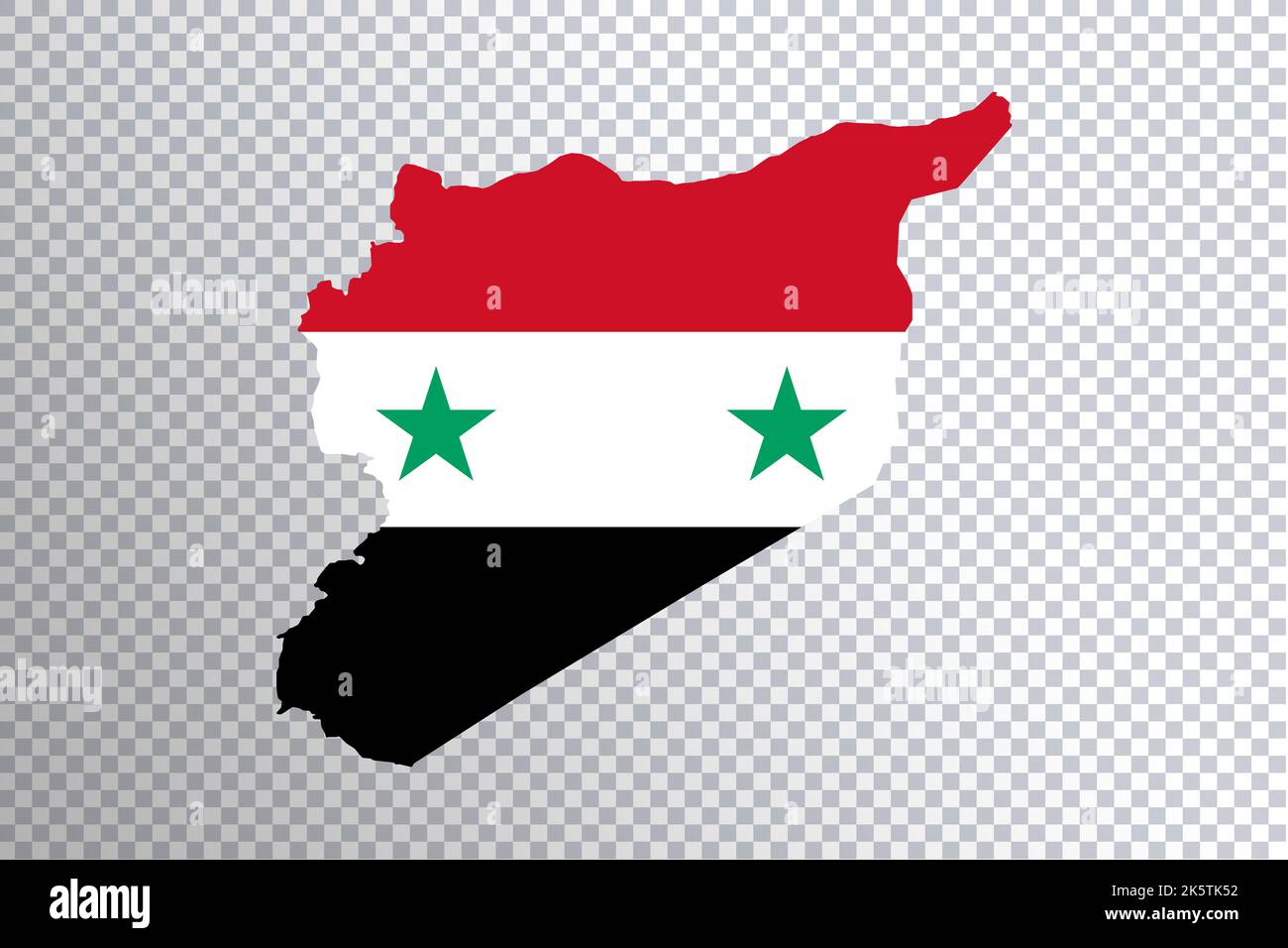 Syria flag on map, transparent background, Clipping path Stock Photo ...