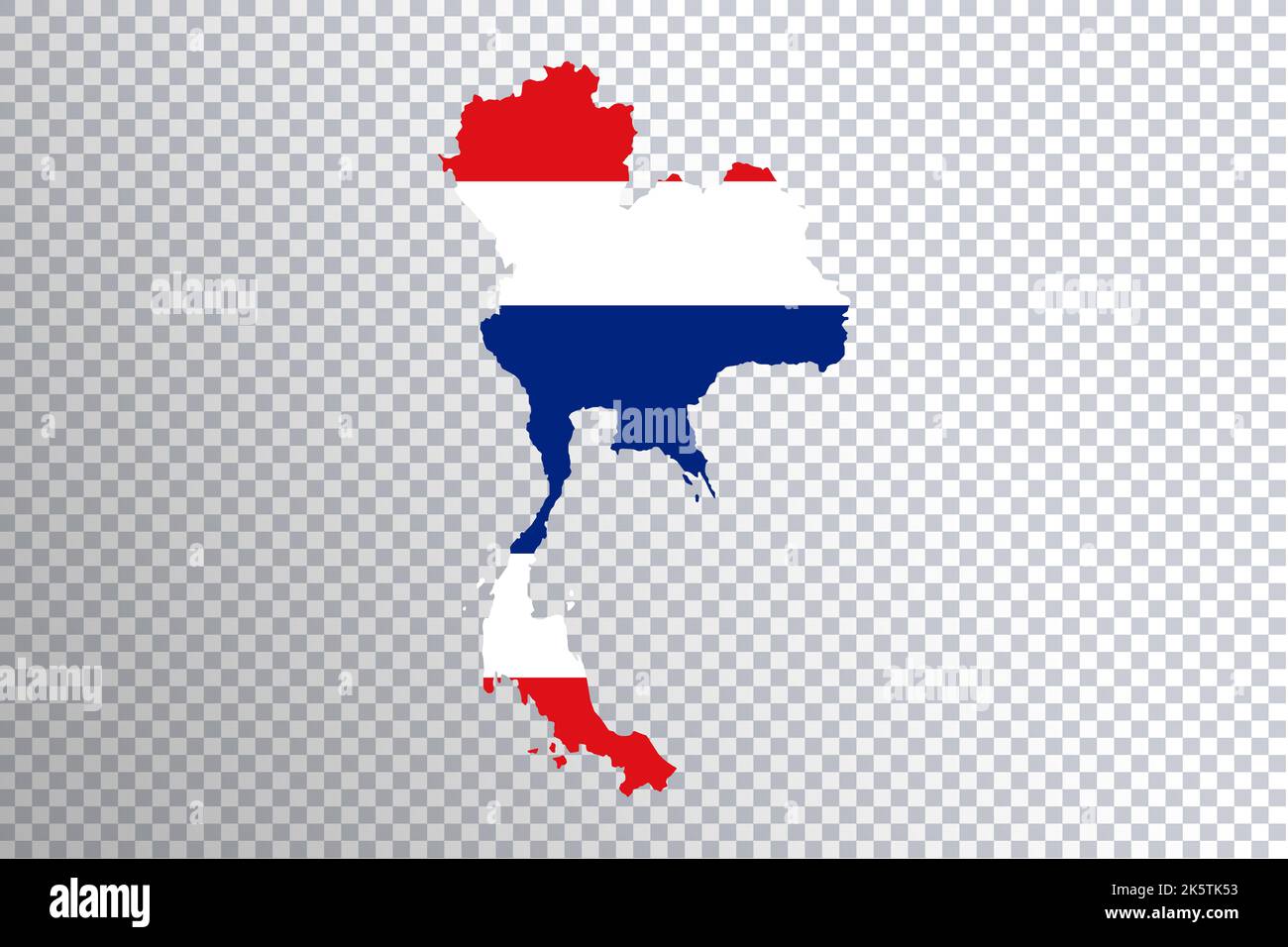 Thailand flag on map, transparent background, Clipping path Stock Photo ...