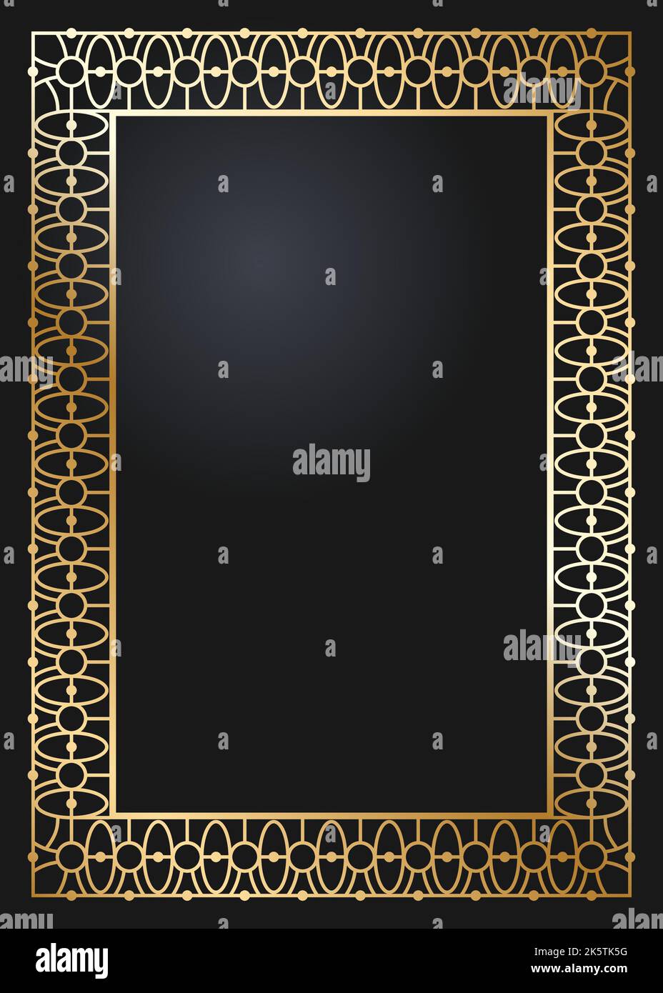 Elegant rectangular golden frame. Festive design. Gold border. Frames ...