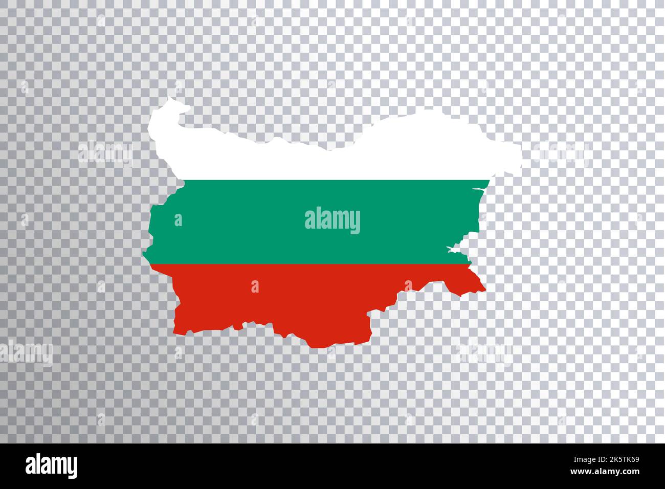 Bulgaria flag on map, transparent background, Clipping path Stock Photo ...