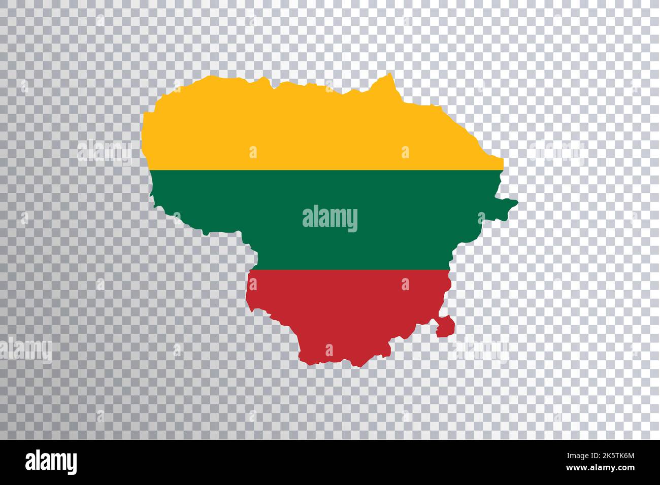 Lithuania flag on map, transparent background, Clipping path Stock ...