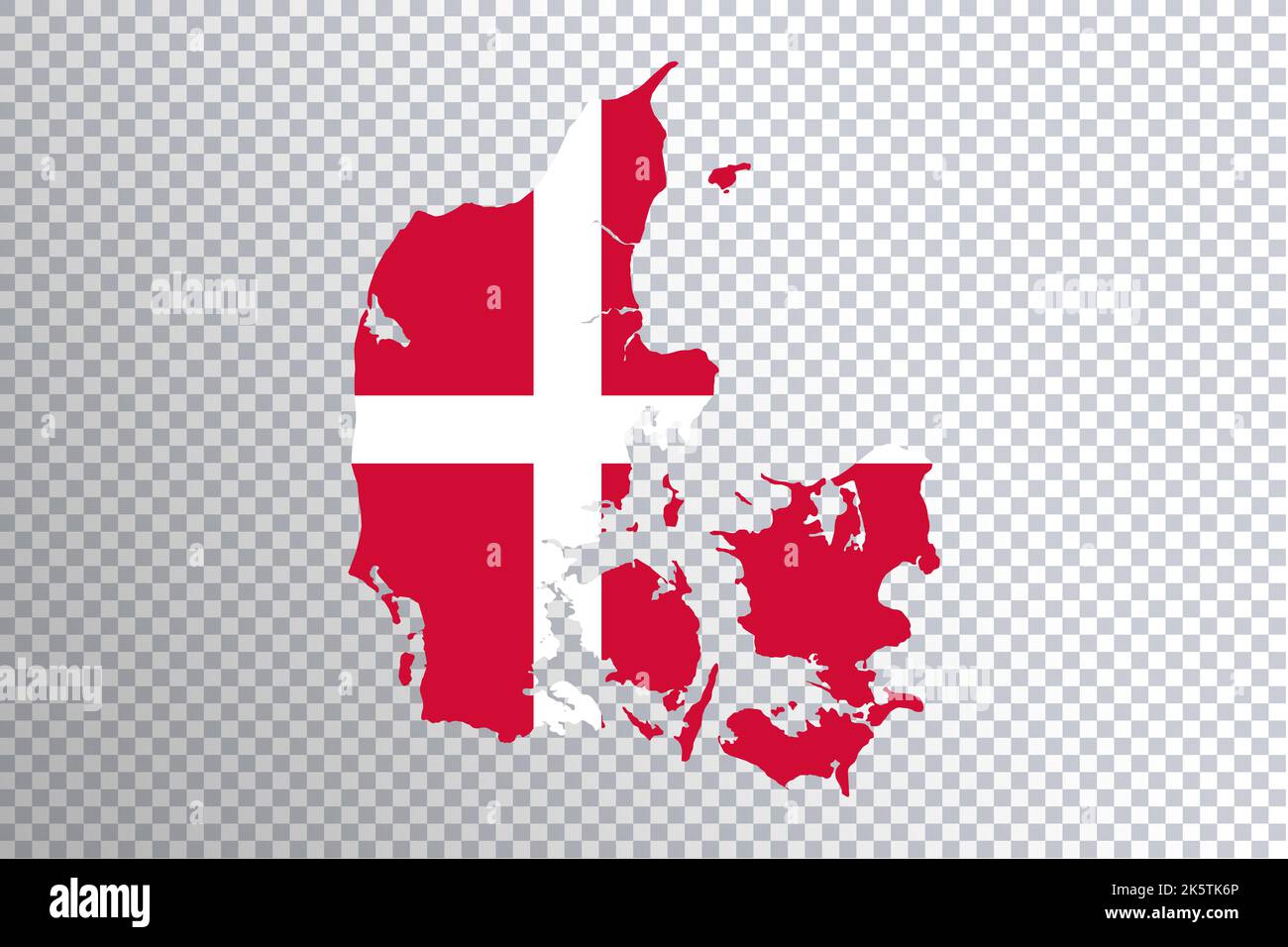 Denmark flag on map, transparent background, Clipping path Stock Photo ...