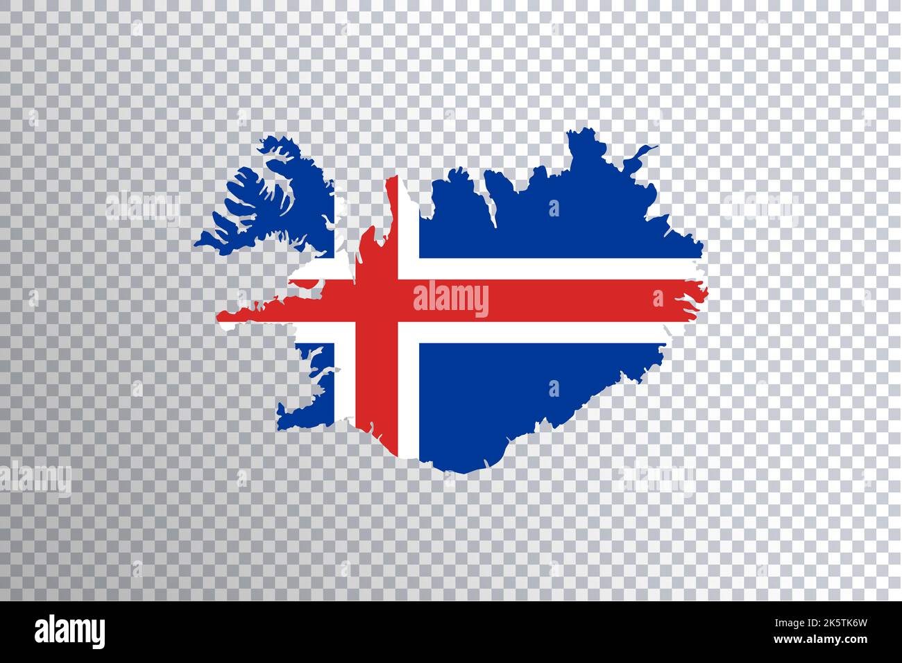Iceland flag on map, transparent background, Clipping path Stock Photo ...