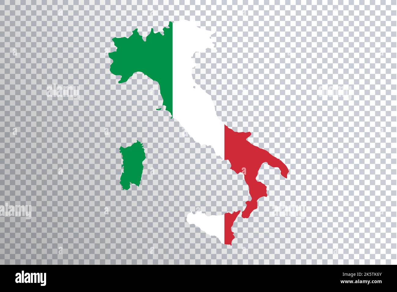 Italy flag on map, transparent background, Clipping path Stock Photo ...