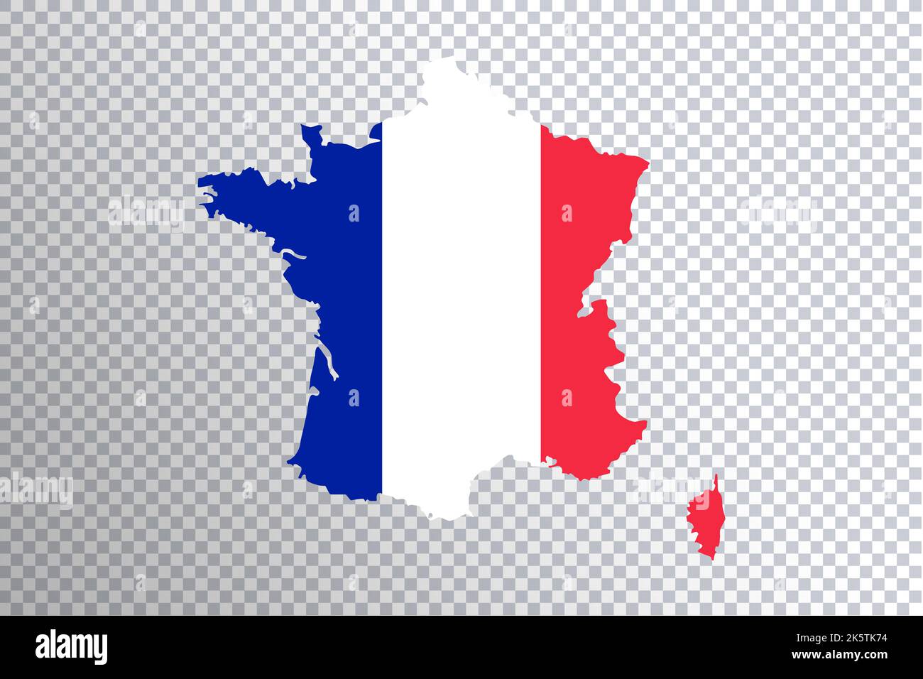 France flag on map, transparent background, Clipping path Stock Photo ...